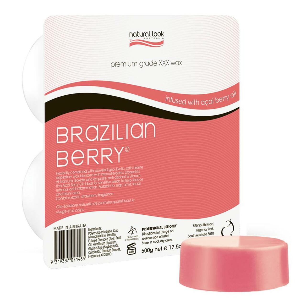 Natural Look Brazilian Berry Premium Grade Hot Wax 1kg ...